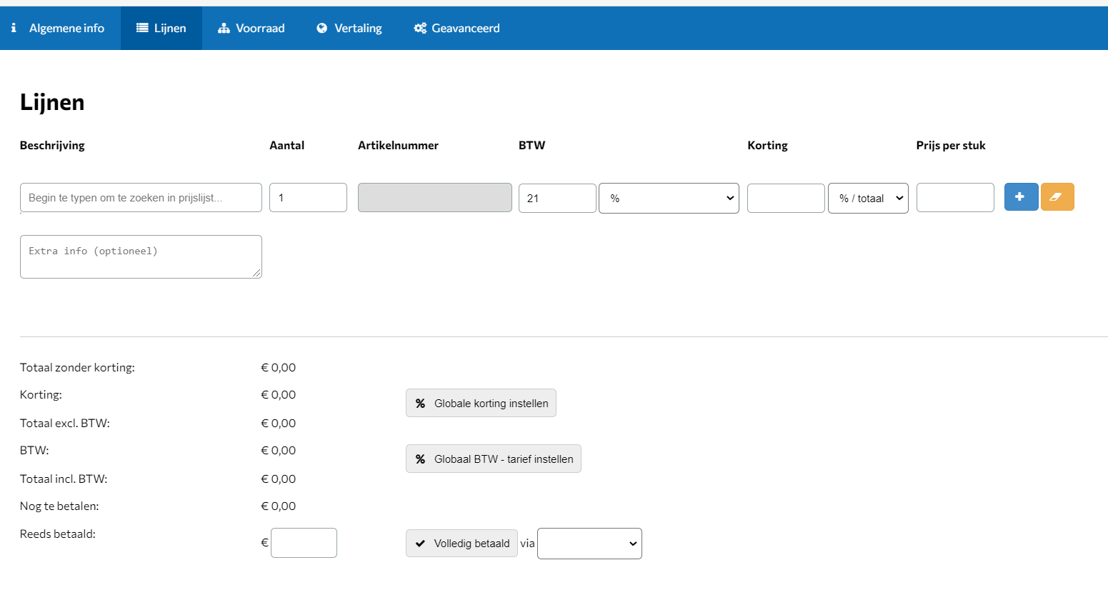 Bestelbon maken - handleiding