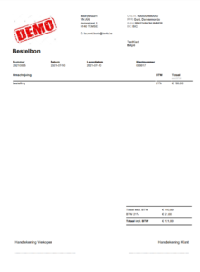 Bestelbon maken - handleiding